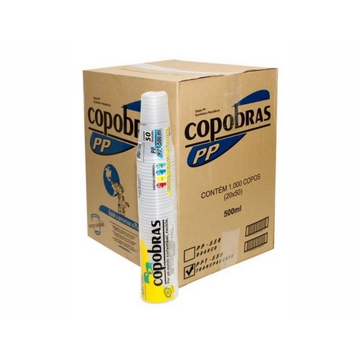 COPO DESC.COPOBRAS 500ML PP TRANSP.C/50 CFT-500 | Flaire - Referência ...